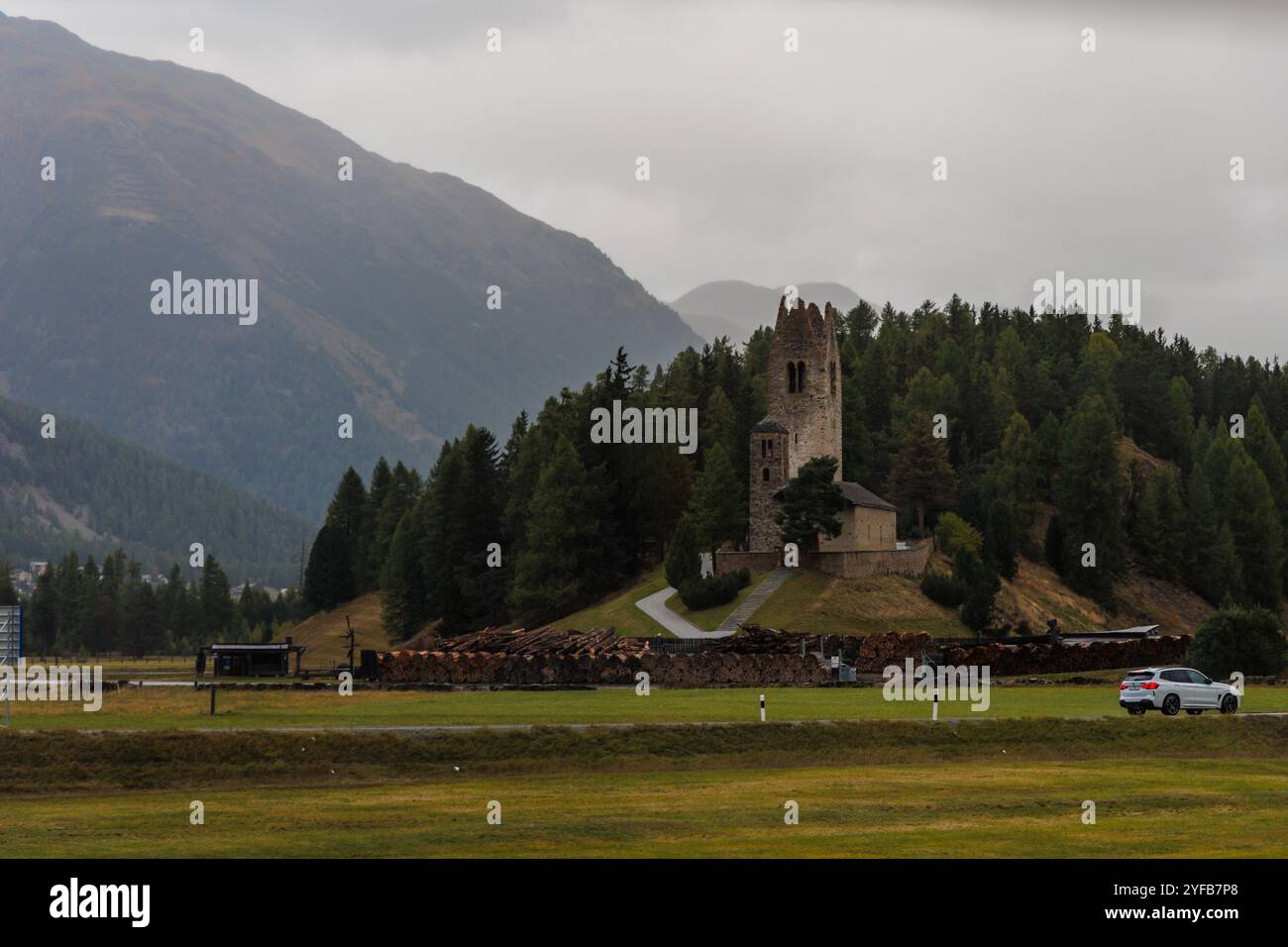 Saint Moritz, Switzerland - September, 2024: The route of journey of ...