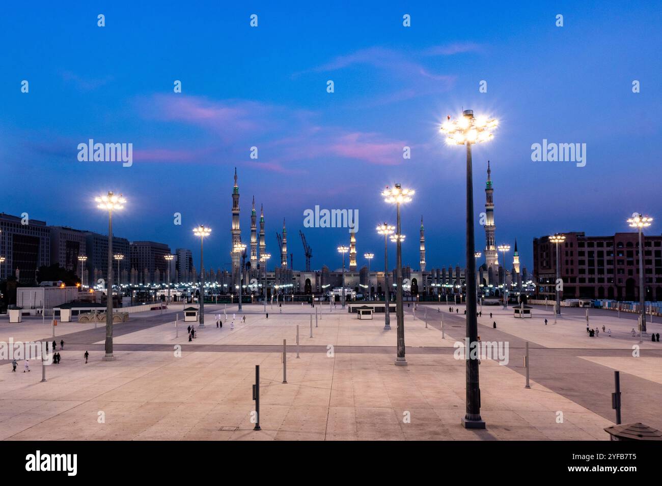 Prophet's Mosque in Al Haram area of Medina, Saudi Arabia Stock Photo ...
