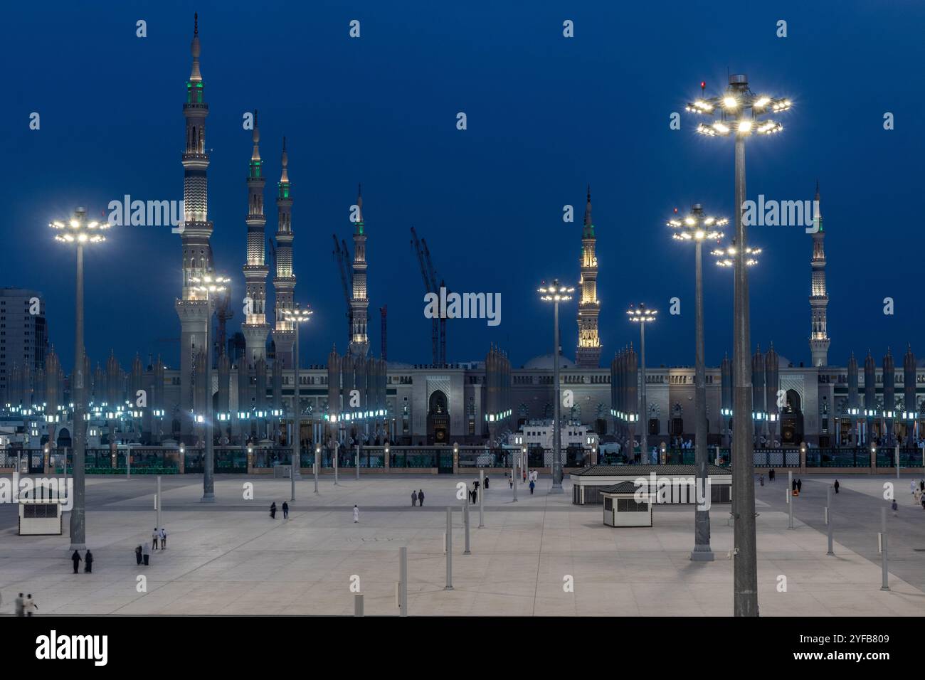 Prophet's Mosque in Al Haram area of Medina, Saudi Arabia Stock Photo ...