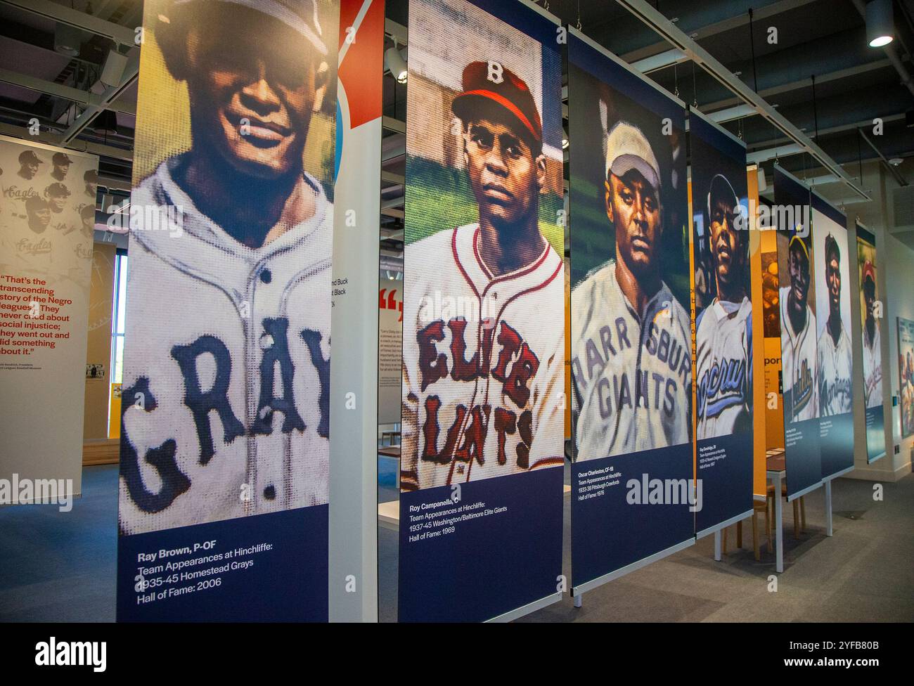 An exhibit at the The Charles J. Muth Museum of Hinchliffe Stadium in ...