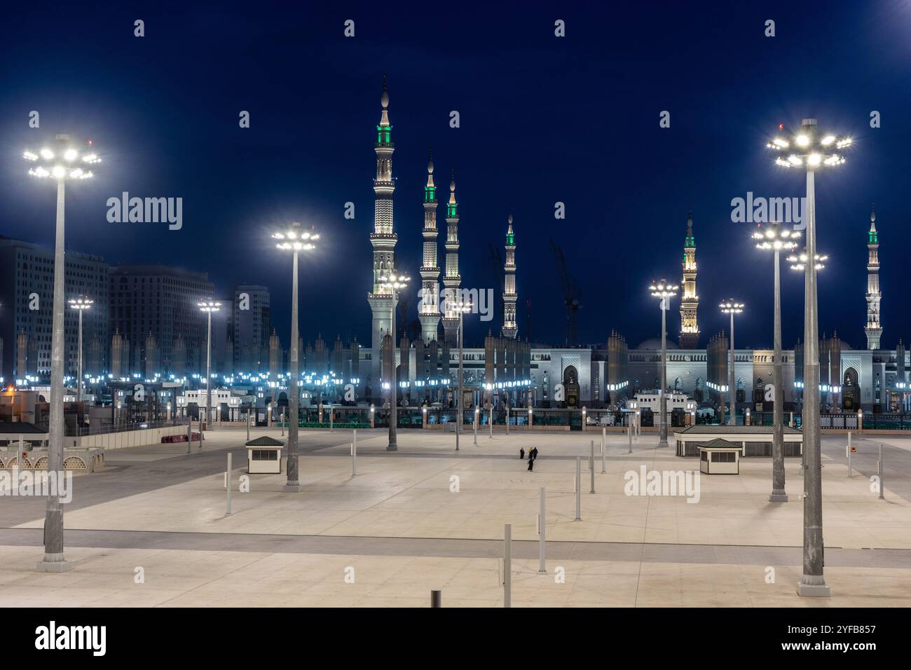 Prophet's Mosque in Al Haram area of Medina, Saudi Arabia Stock Photo ...