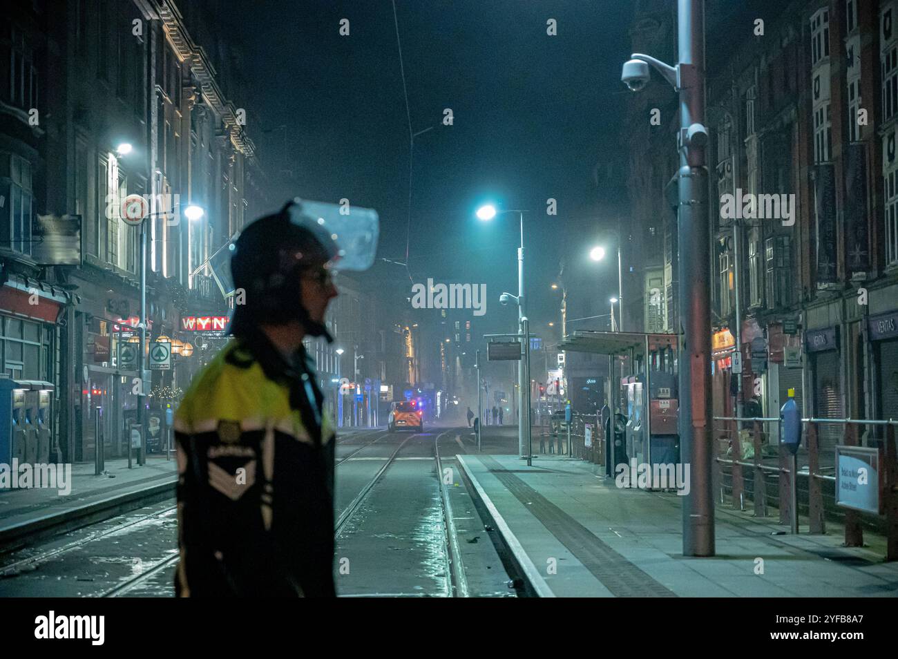 Police protecting Dublin after riot of the far right Stock Photo - Alamy