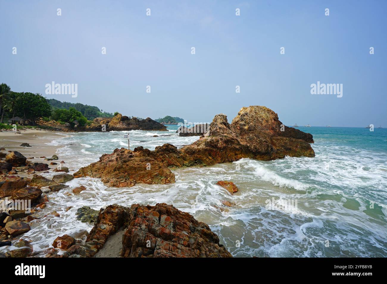 Pantai Marina Beach, Kalianda, Lampung, Sumatera, Indonesia Stock Photo ...