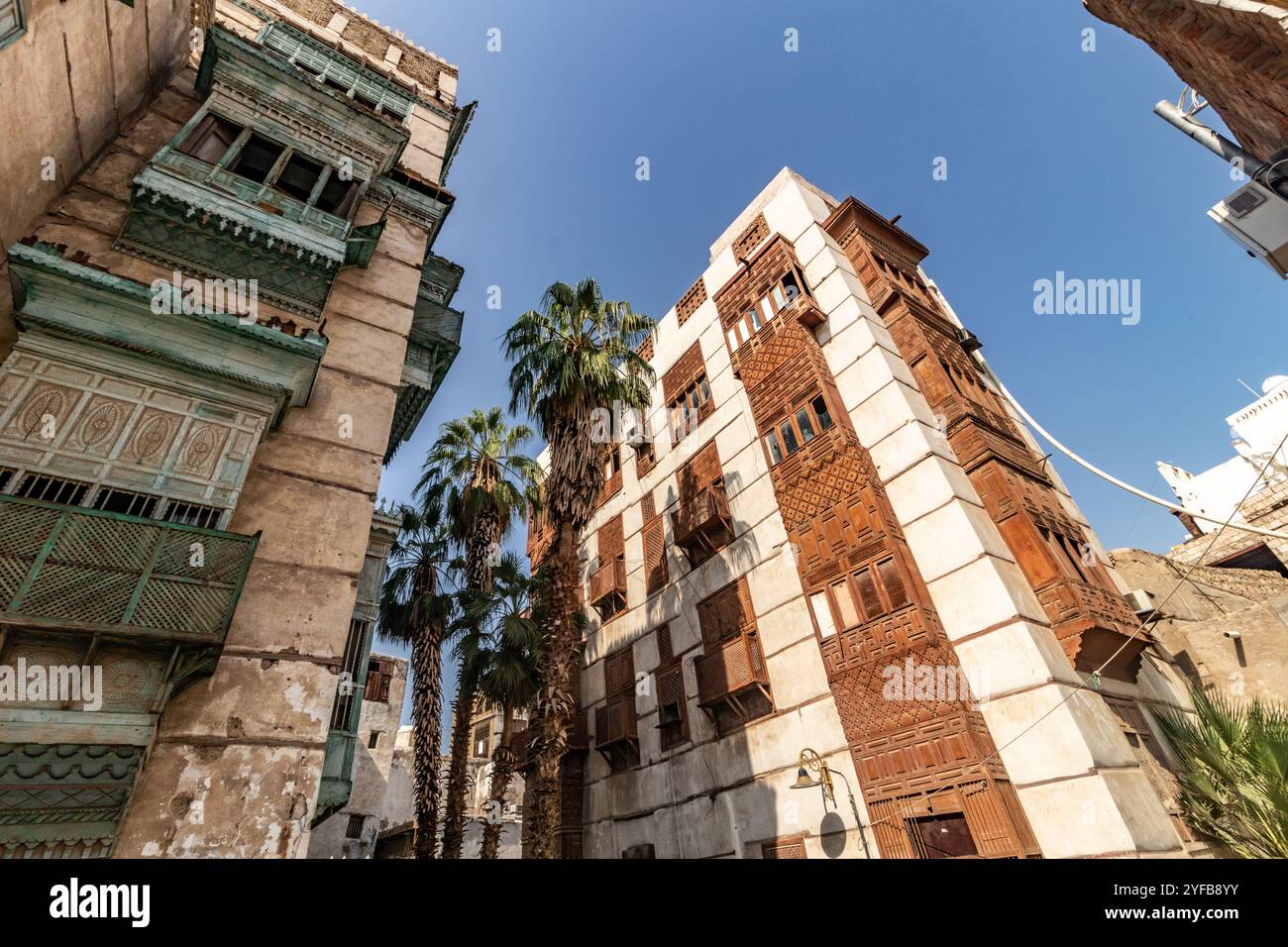 Traditional houses in Al Balad, historic center of Jeddah, Saudi Arabia ...