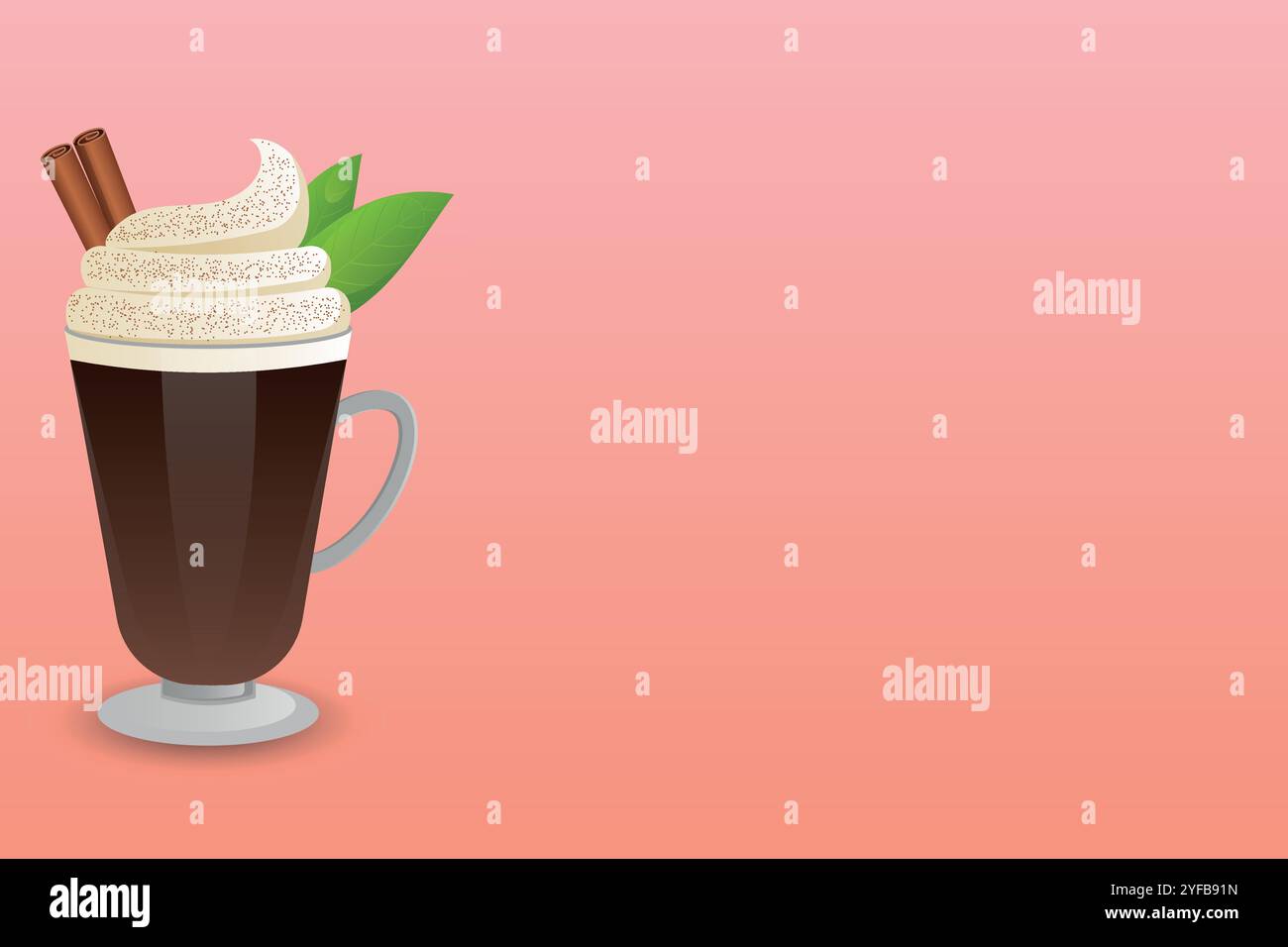 Cup hot mint chocolate Stock Vector Images - Alamy