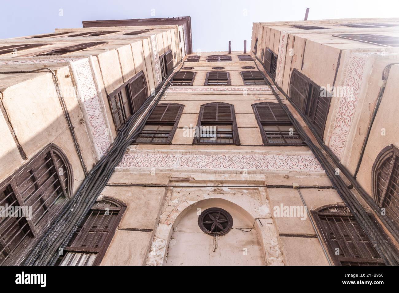 Traditional house in Al Balad, historic center of Jeddah, Saudi Arabia ...