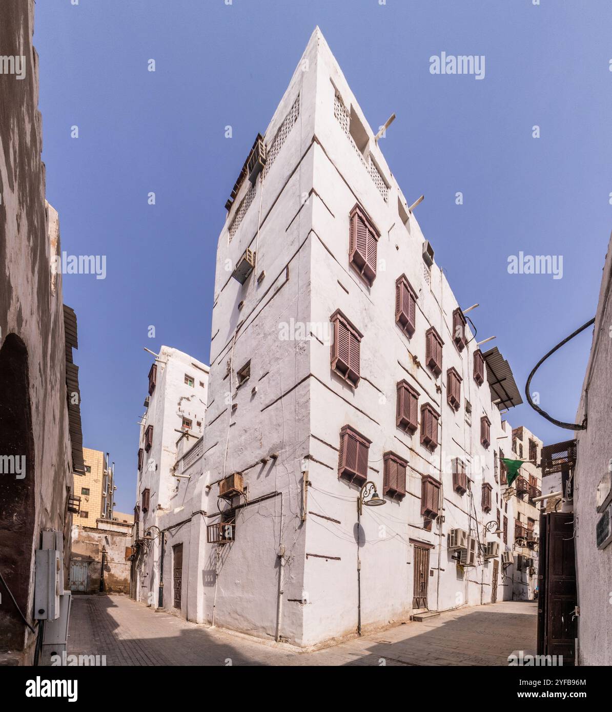 Traditional houses in Al Balad, historic center of Jeddah, Saudi Arabia ...