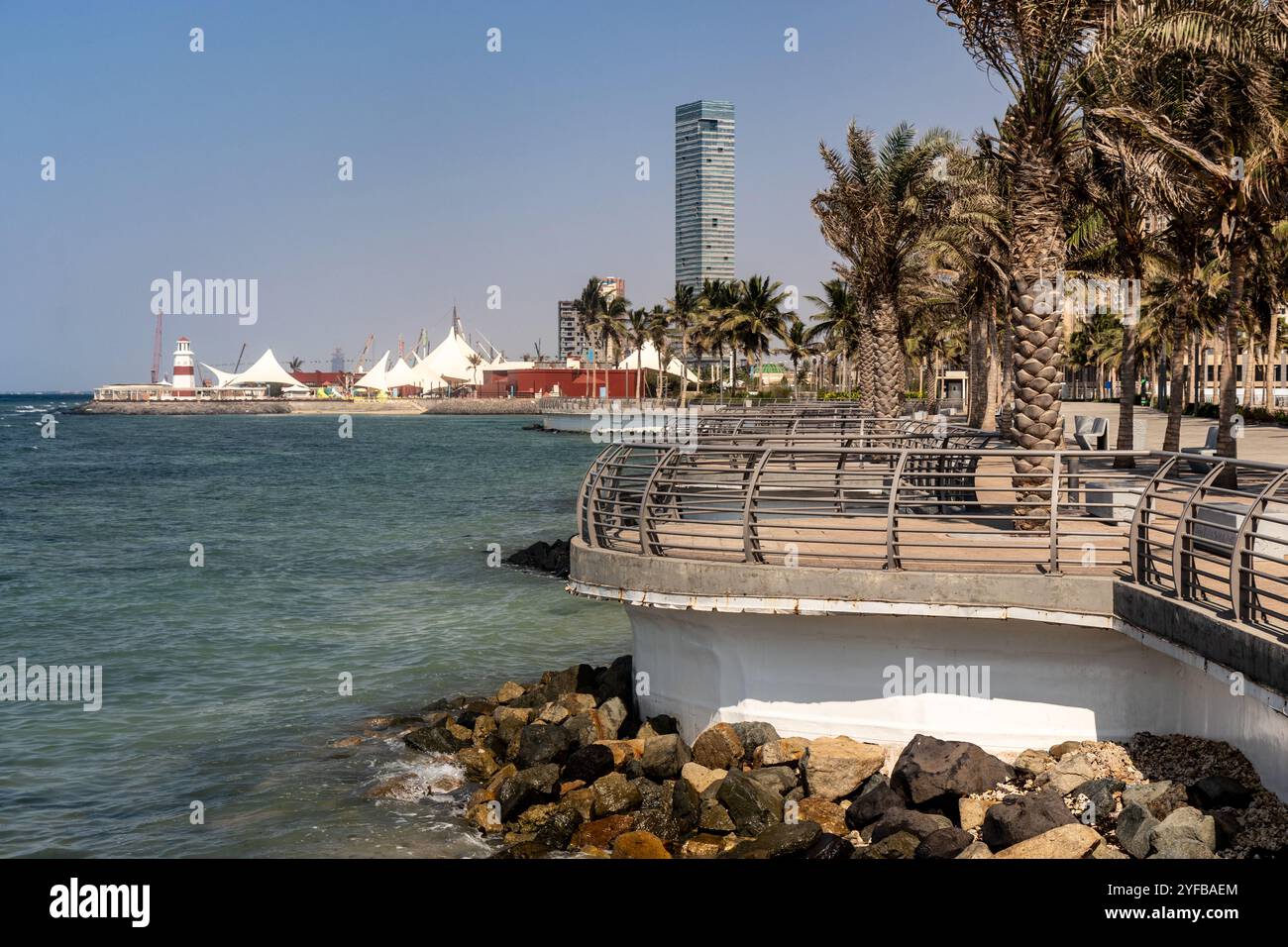 View of corniche promenade in Jeddah, Saudi Arabia Stock Photo - Alamy