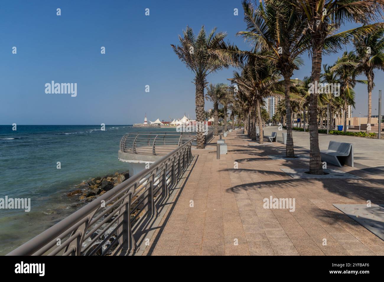 View of corniche promenade in Jeddah, Saudi Arabia Stock Photo - Alamy