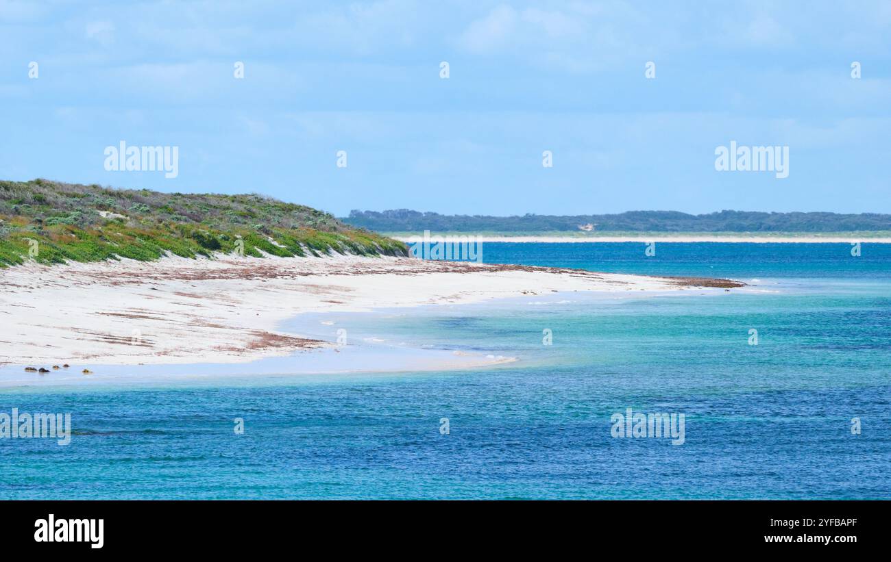 The beach and sand dunes near Dead Finish in Flinders Bay with ...