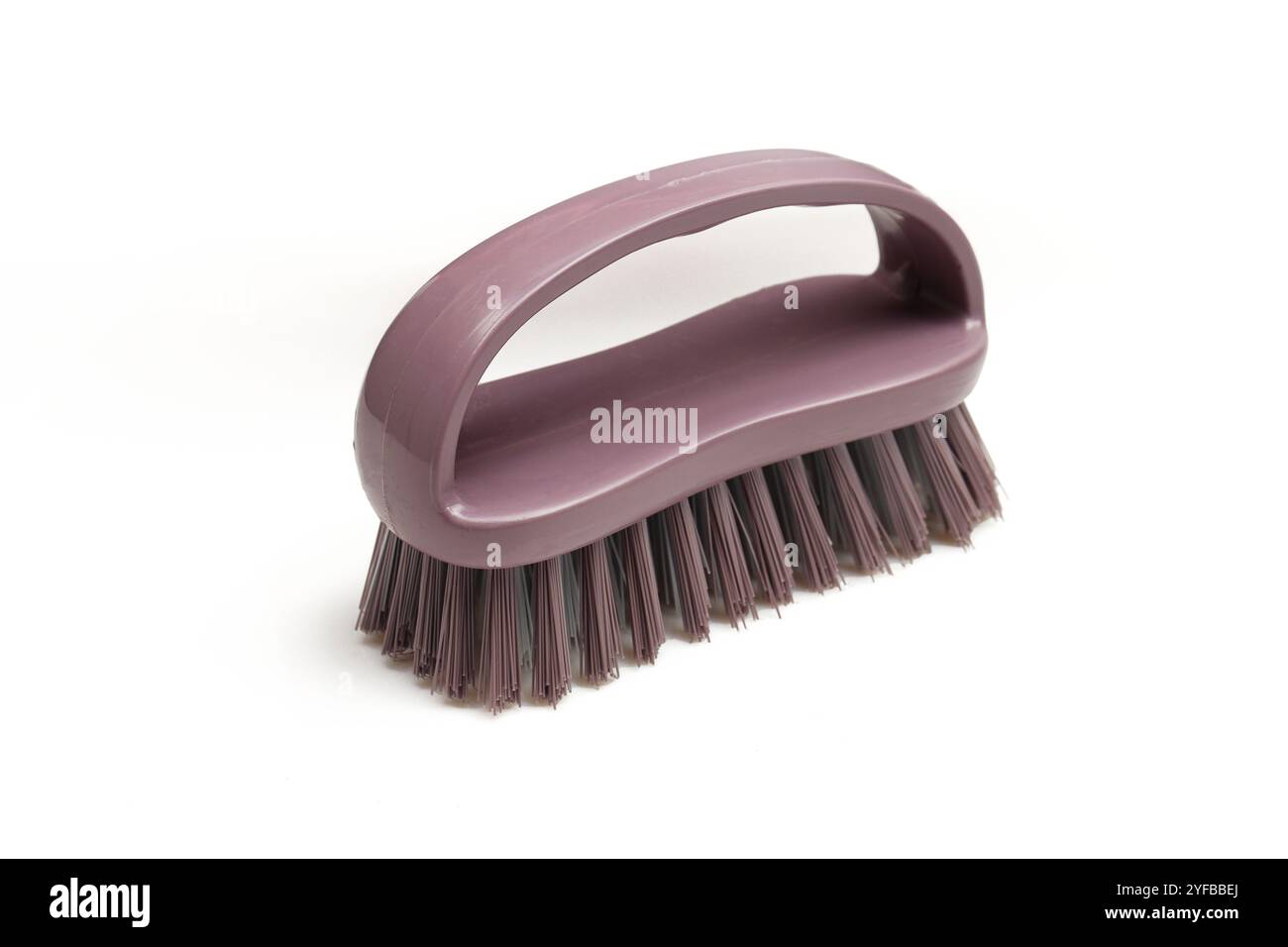 Plastic cleaning scrub brush isolated on white background Stock Photo ...