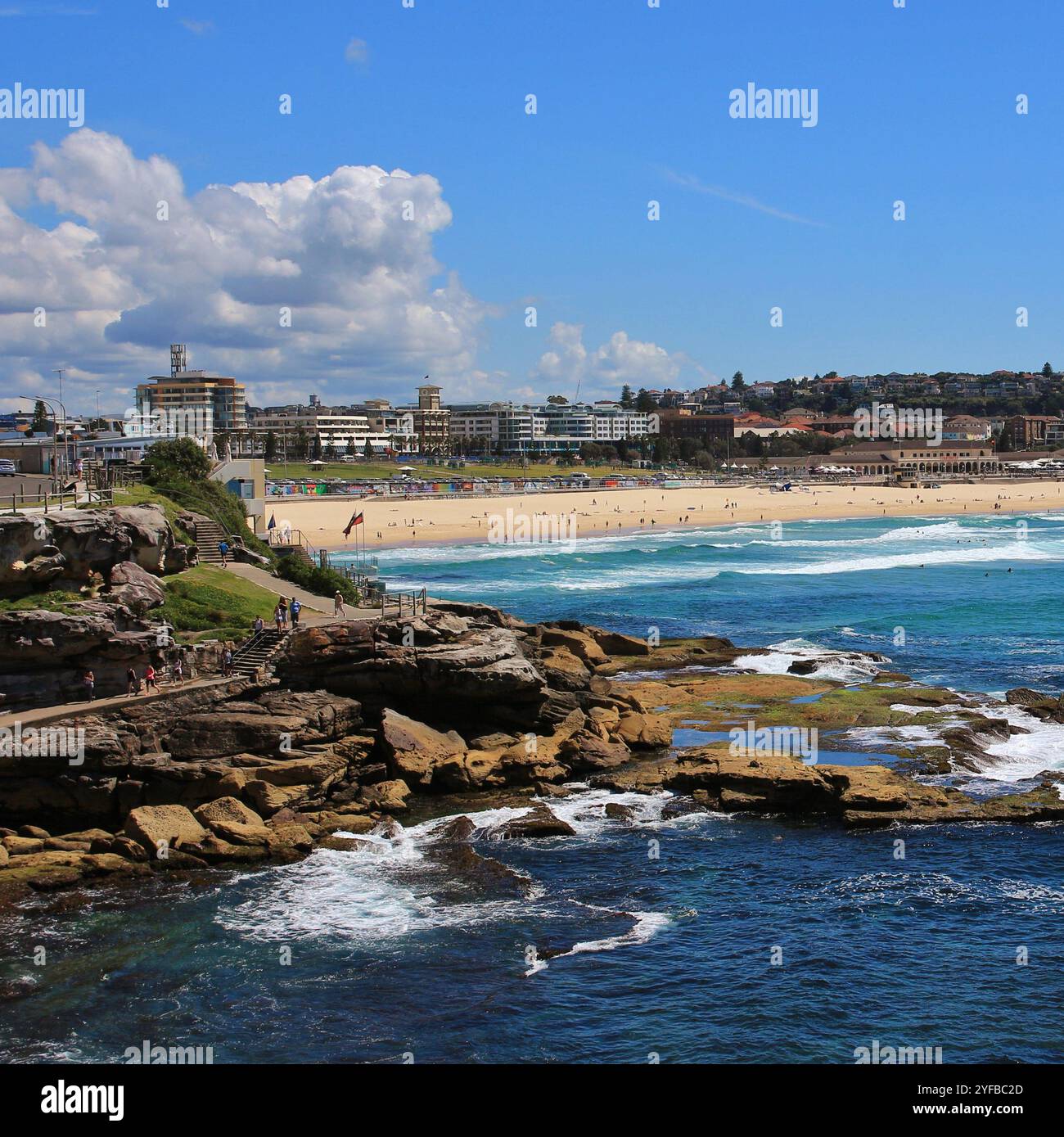 Panorama bondi beach sydney hi-res stock photography and images - Alamy