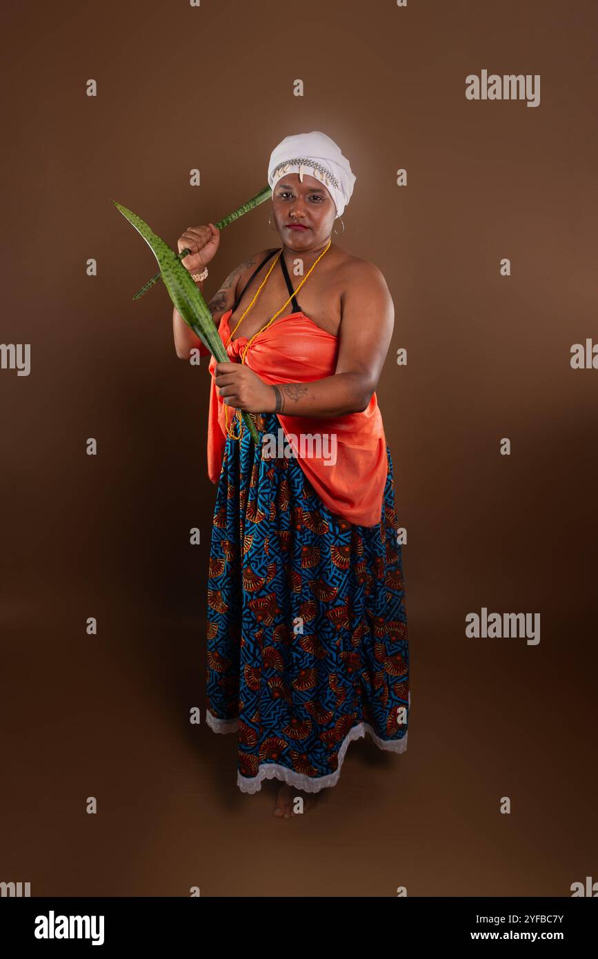 Salvador, Bahia, Brazil - October 21, 2024: Woman in traditional ...