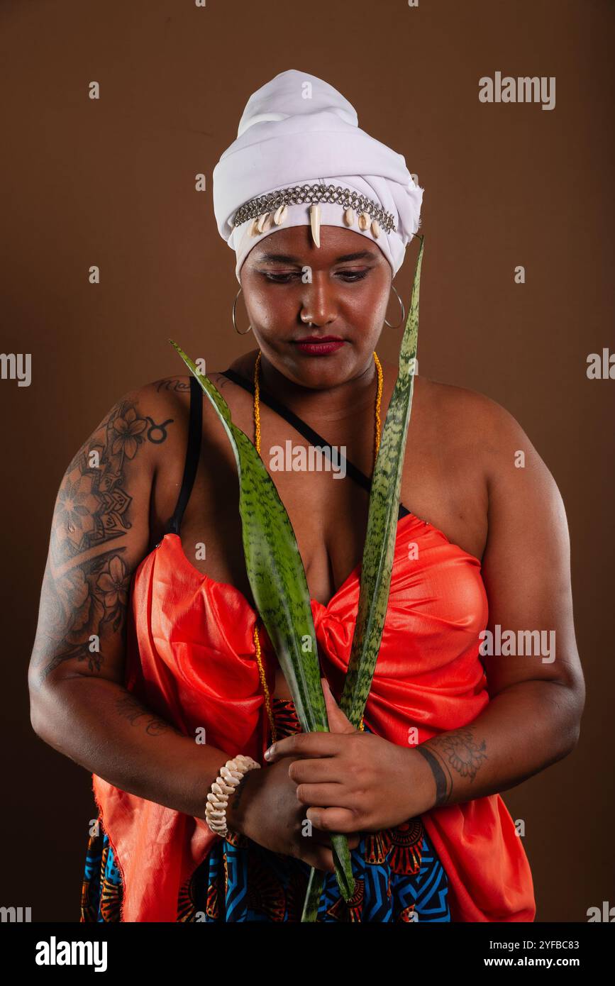 Salvador, Bahia, Brazil - October 21, 2024: Woman in traditional ...