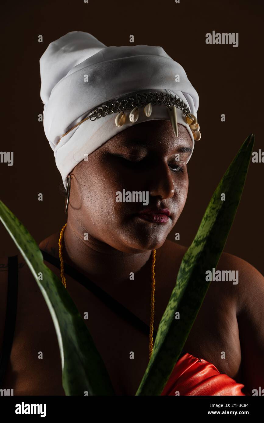 Salvador, Bahia, Brazil - October 21, 2024: Woman in traditional ...