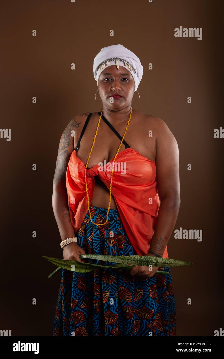 Salvador, Bahia, Brazil - October 21, 2024: Woman in traditional ...
