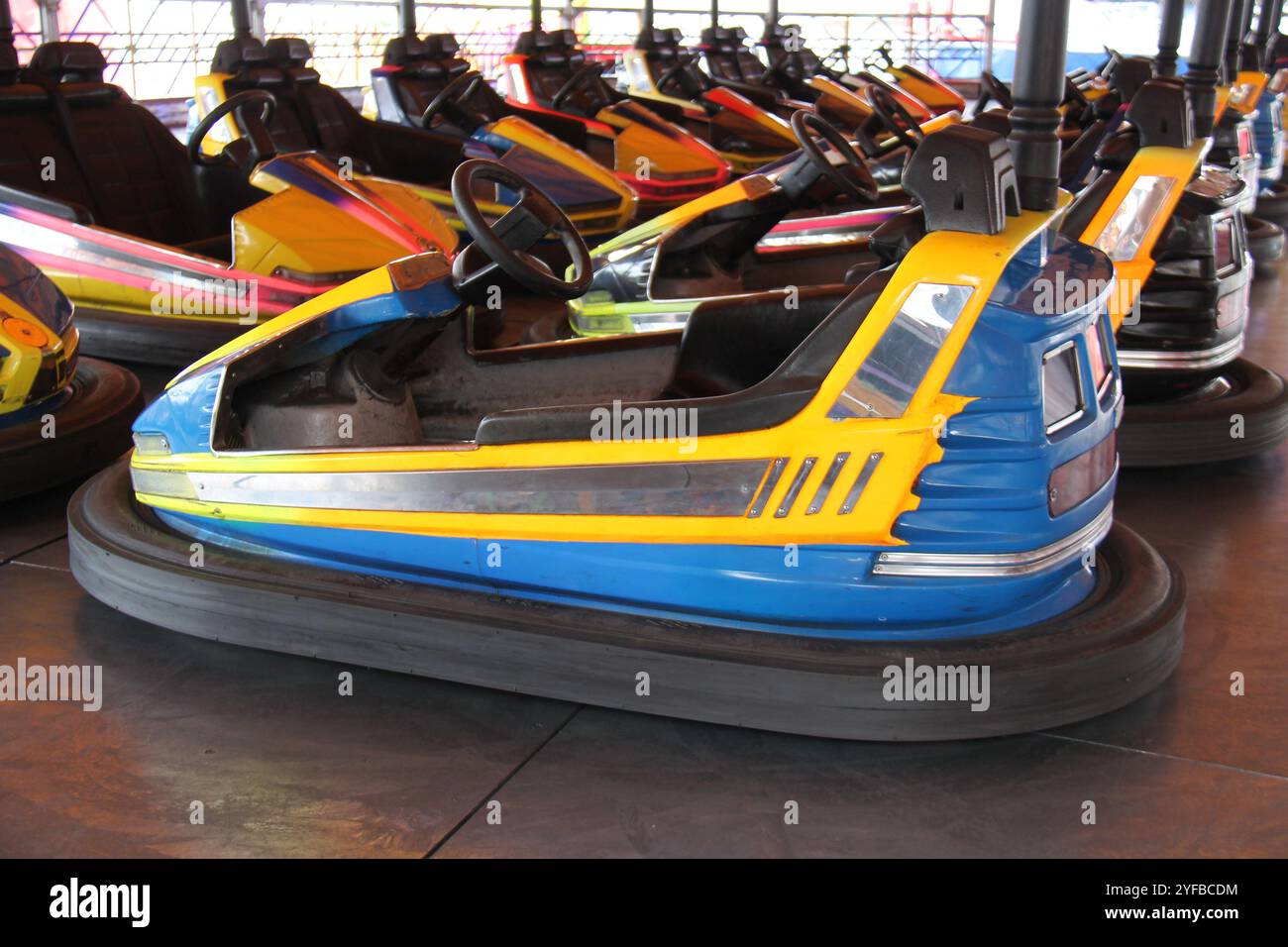 Bumper Cars on a Fun Fair Amusement Ride Stock Photo - Alamy