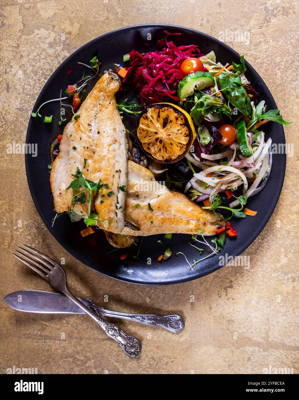 Traditional Turkish food styled with the ingredients that make up the ...