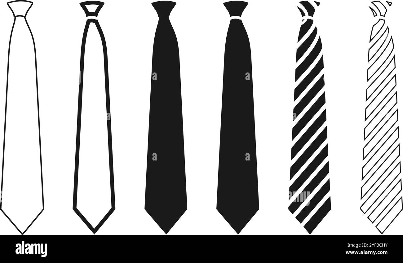 White silk tie Stock Vector Images - Alamy