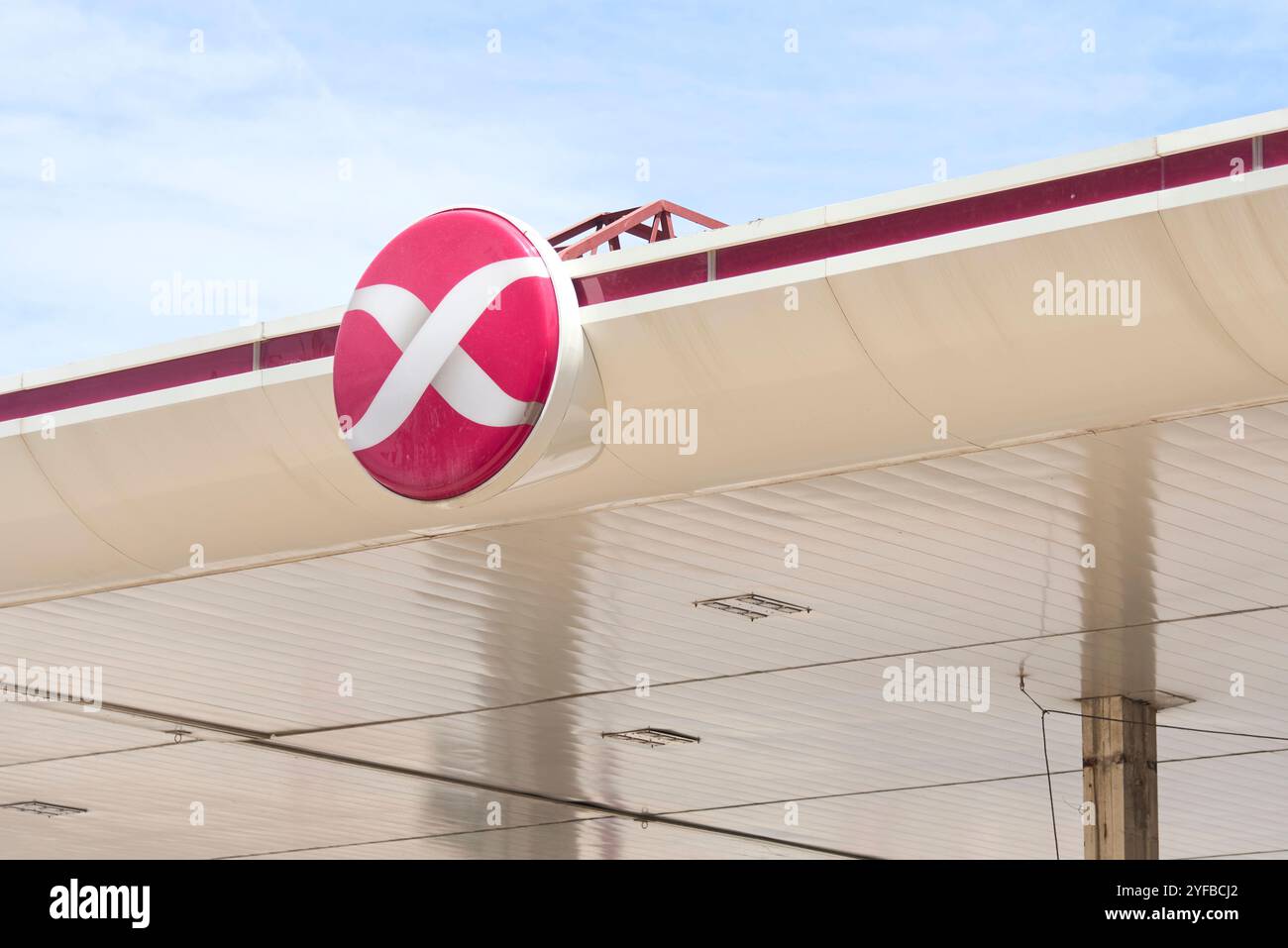 La Pampa, Argentina; Nov 20, 2023: Axion energy logo in the top of a ...