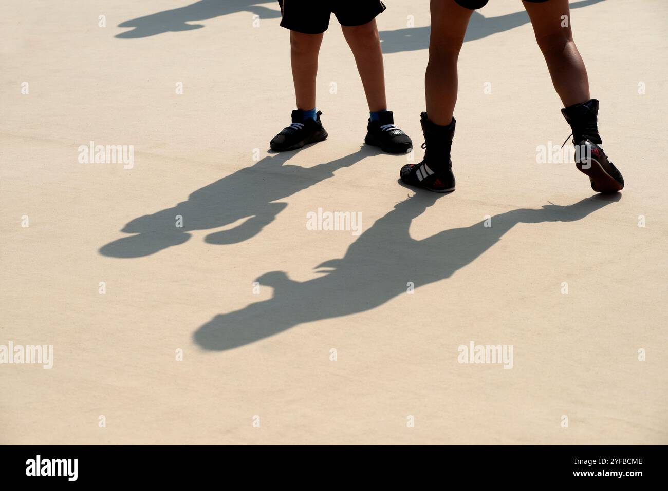 Shadow boxing young man training hi-res stock photography and images ...