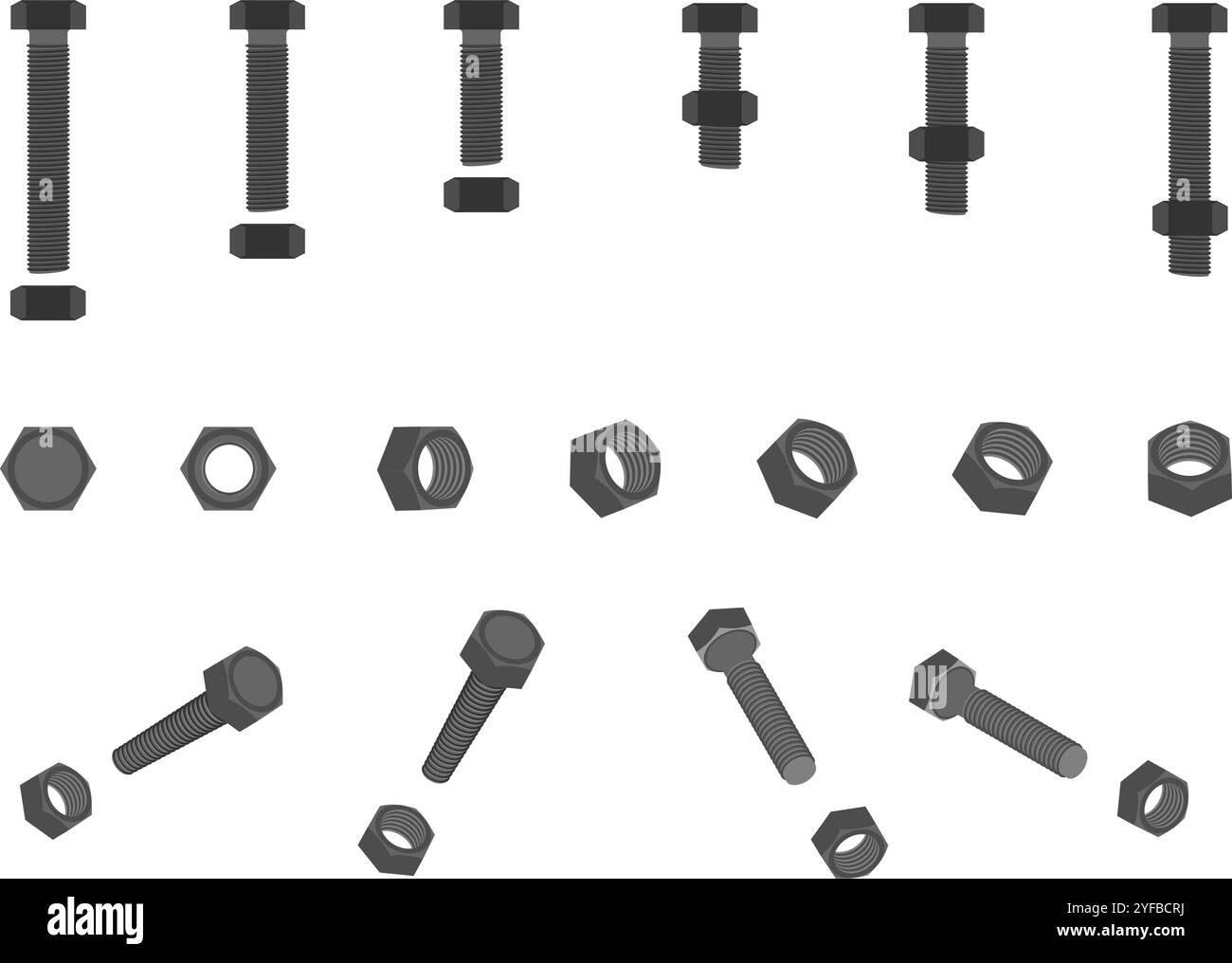 Bolt screw clipart Stock Vector Images - Alamy