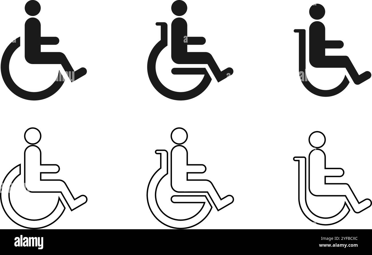 Sticker disabled vehicle sign Stock Vector Images - Alamy