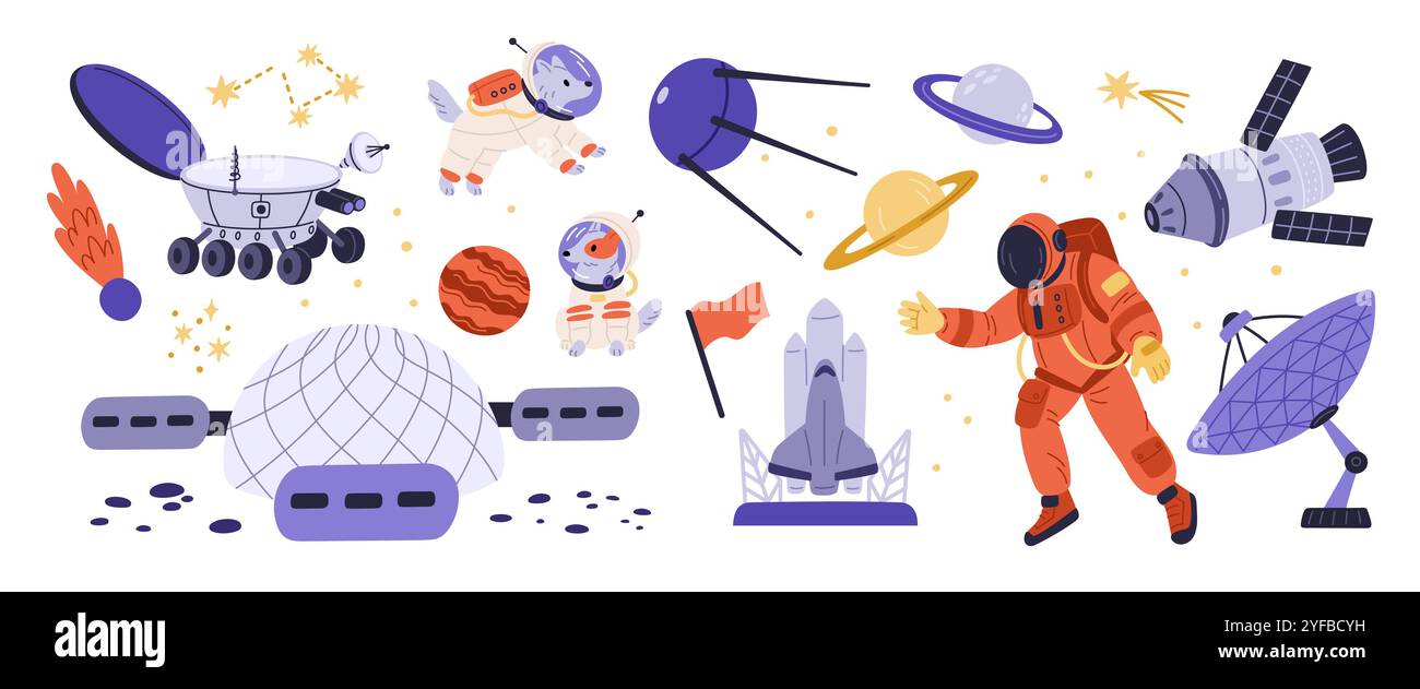 Space dogs moon Cut Out Stock Images & Pictures - Alamy