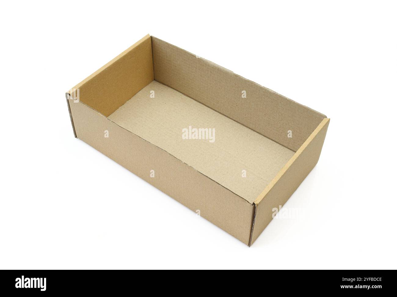 empty rectangular cardboard box isolated on white background Stock ...