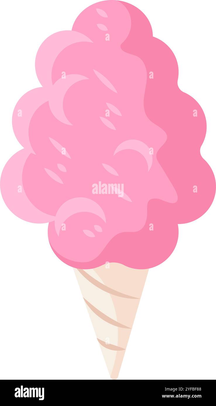 cotton candy in cone Stock Vector Image & Art - Alamy