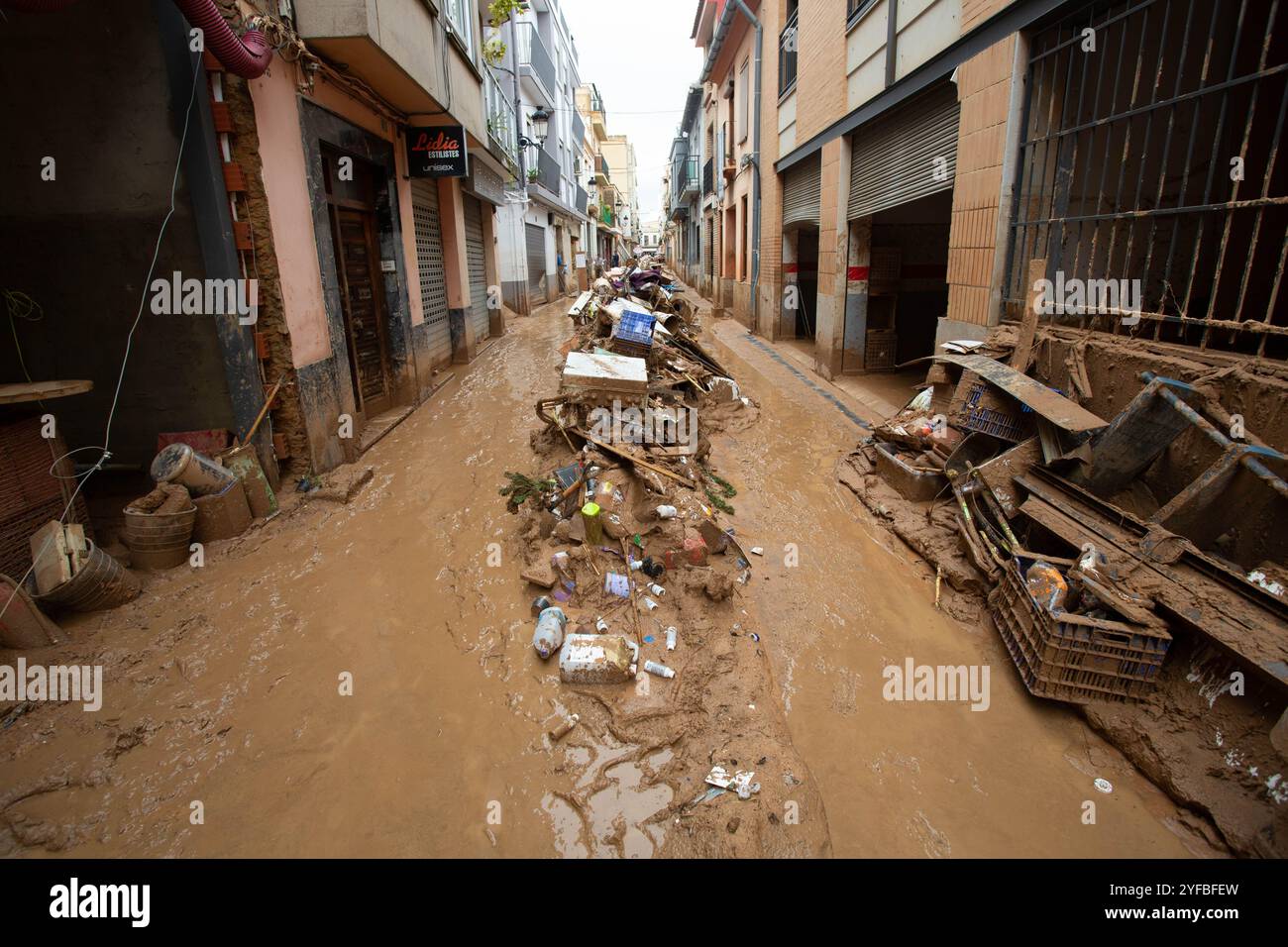 Valencia, Spain, Nov. 4th 2024 . Aftermath of heavy rains in Paiporta ...