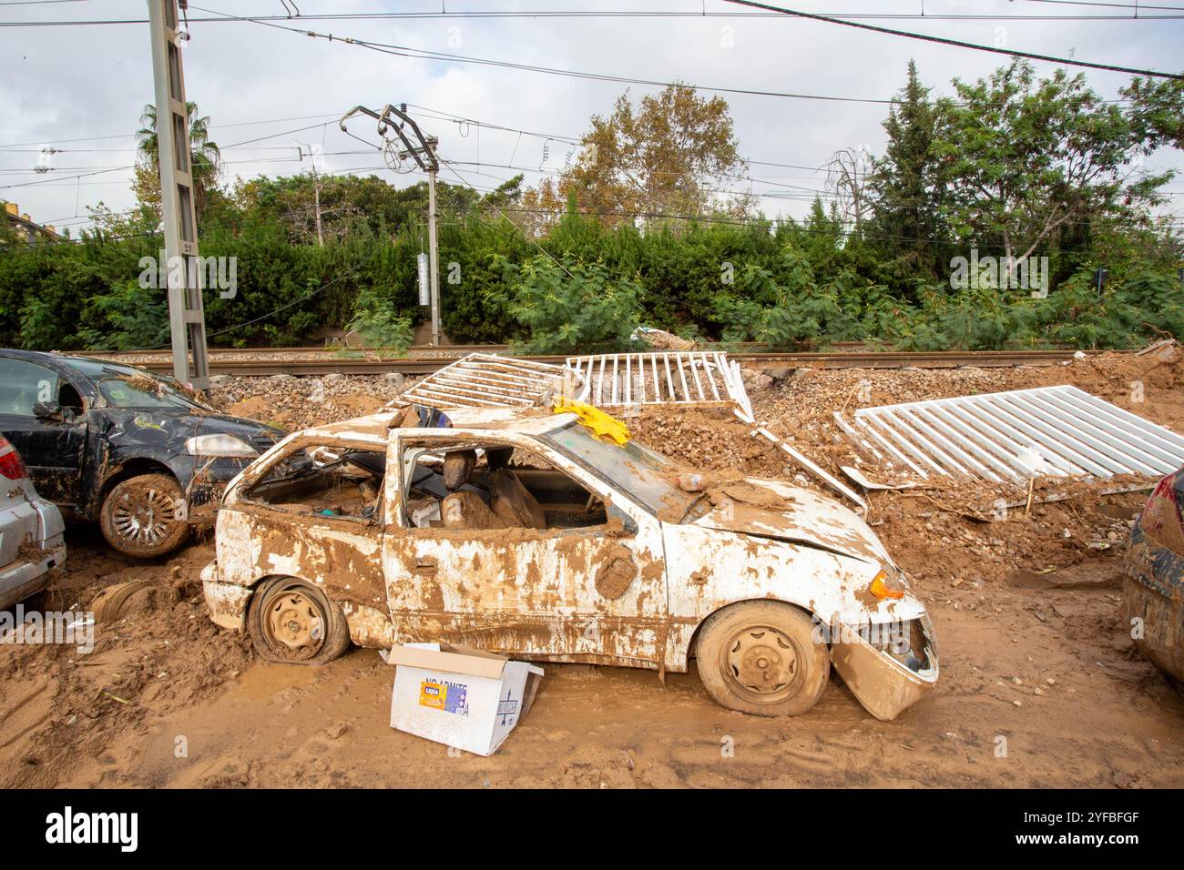 Valencia, Spain, Nov. 4th 2024 . Aftermath of heavy rains in Paiporta ...