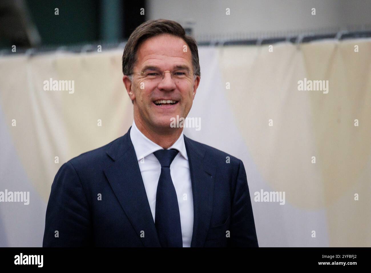 Mark Rutte, Secretary General of NATO, photographed in front of the ...