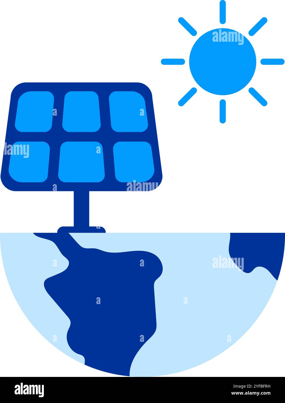 panel solar in half earth planet Stock Vector Image & Art - Alamy