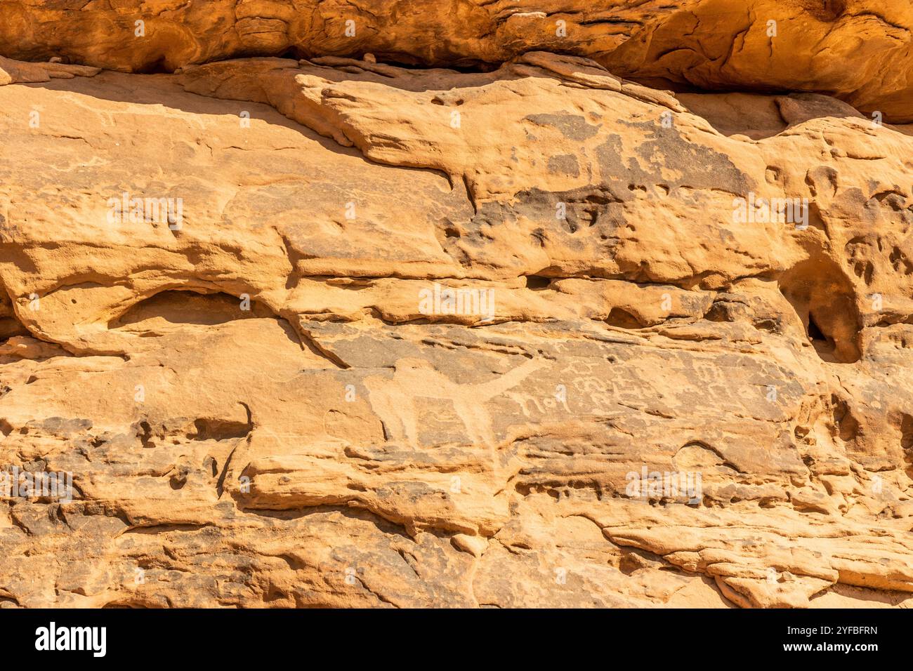 Rock art (petroglyphs) in Jubbah, Saudi Arabia Stock Photo - Alamy