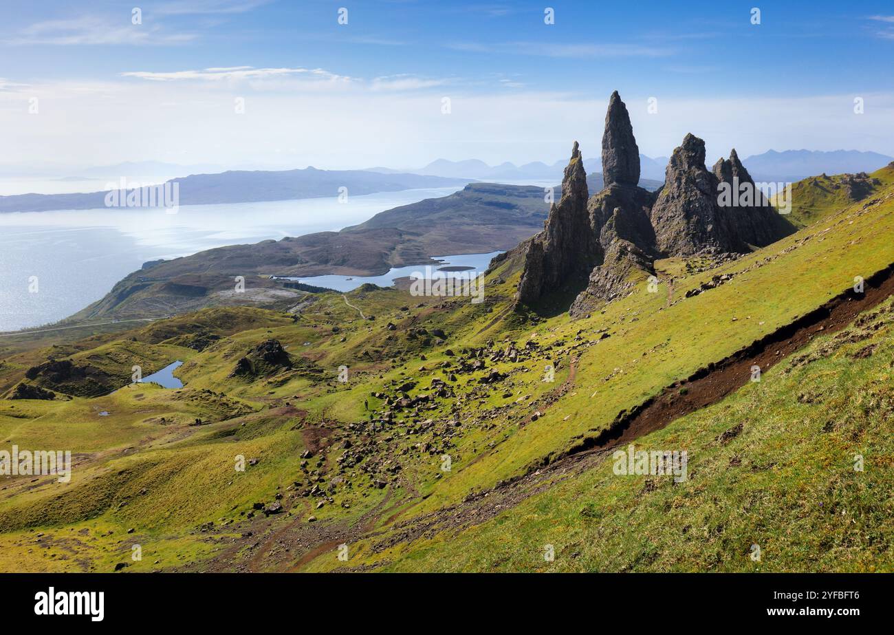 Old Man of Storr rock formation at Isle of Skye, Scotland Stock Photo ...