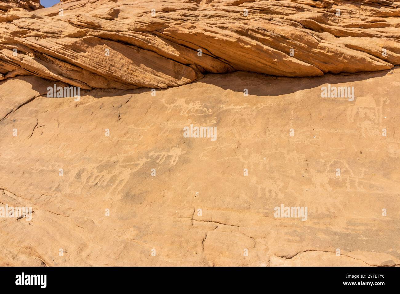 Rock art (petroglyphs) in Jubbah, Saudi Arabia Stock Photo - Alamy