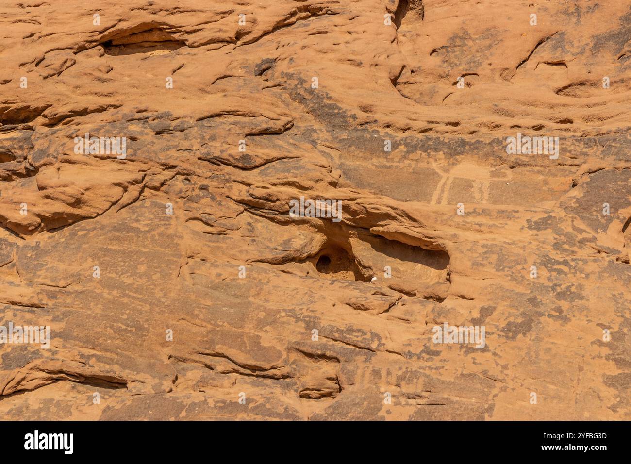 Rock art (petroglyphs) in Jubbah, Saudi Arabia Stock Photo - Alamy