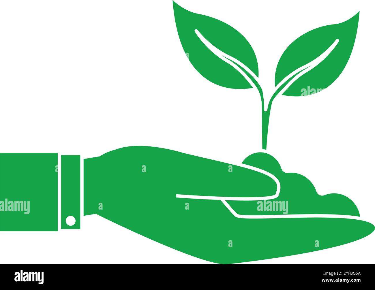 hand lifting ecology leafs plant green Stock Vector Image & Art - Alamy