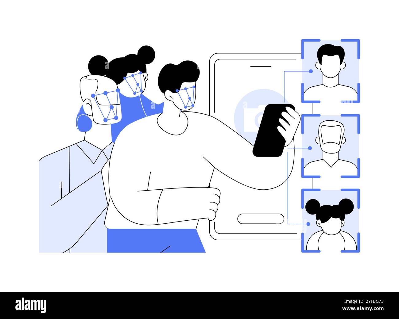 Image recognition isolated cartoon vector illustrations Stock Vector ...