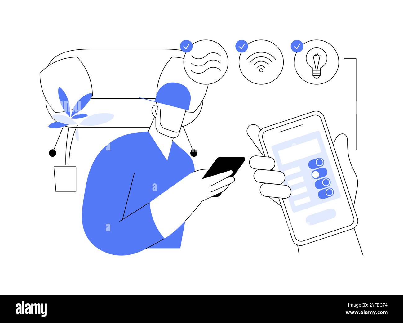 Remote control app cartoon Cut Out Stock Images & Pictures - Alamy