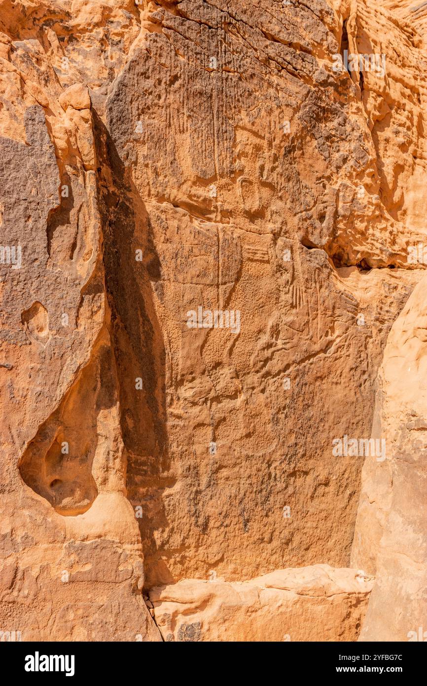 Rock art (petroglyphs) in Jubbah, Saudi Arabia Stock Photo - Alamy