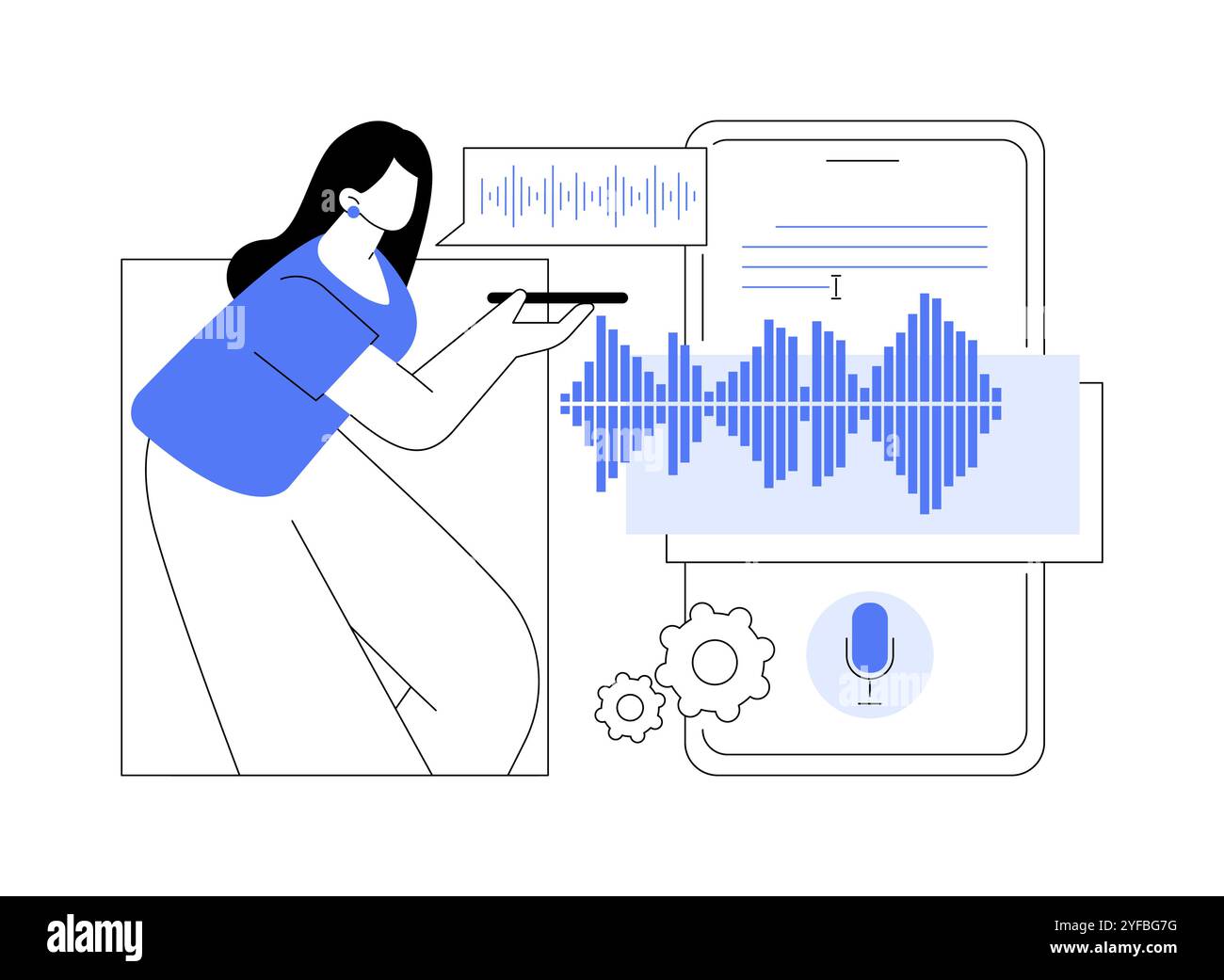 Voice search isolated cartoon vector illustrations Stock Vector Image ...
