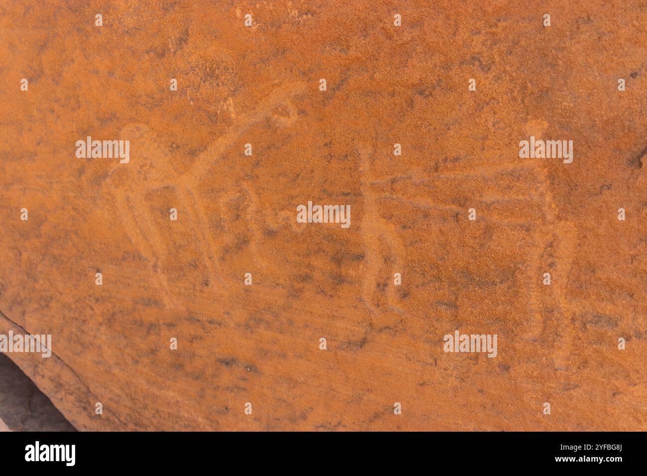 Rock art (petroglyphs) in Jubbah, Saudi Arabia Stock Photo - Alamy