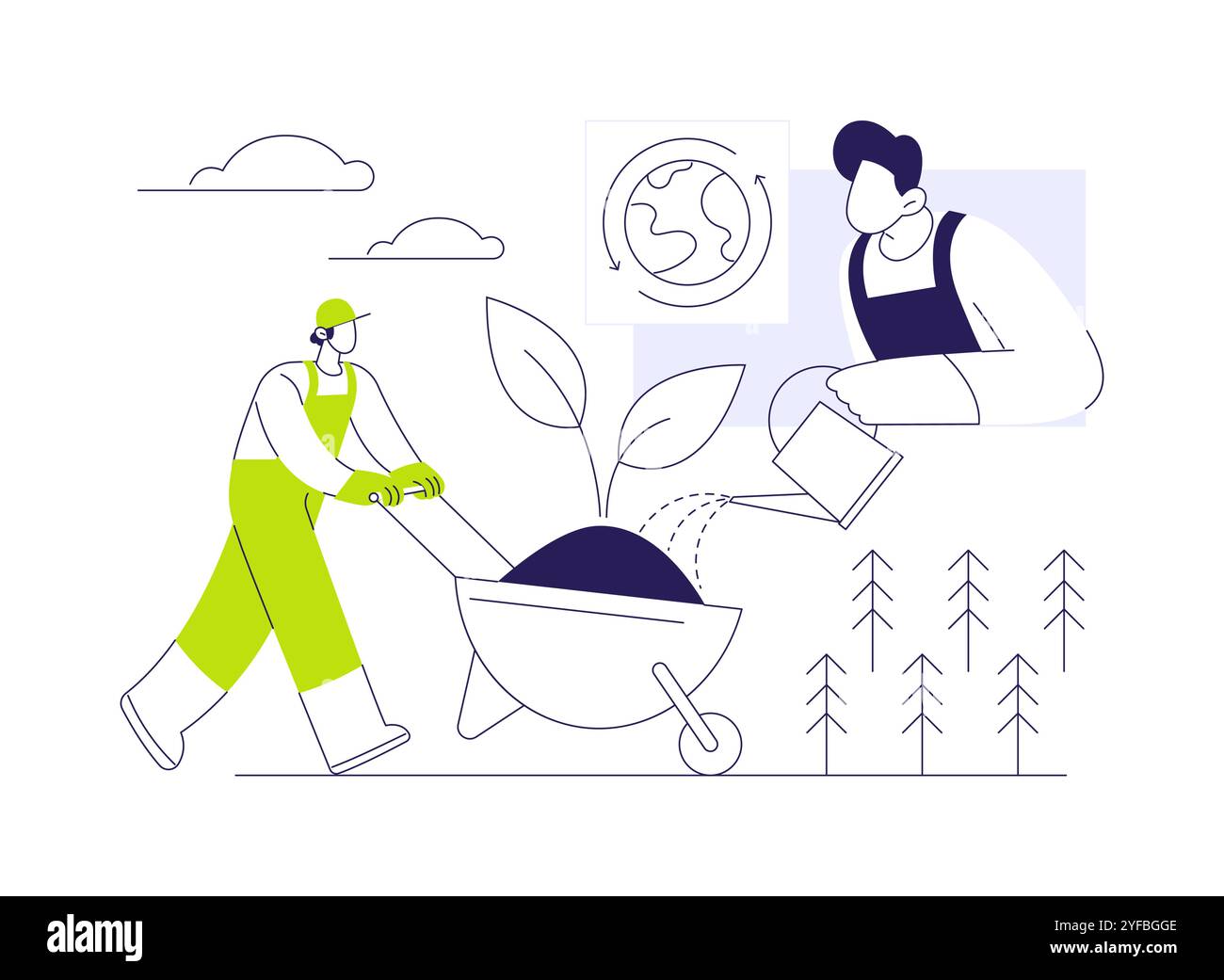 Habitat restoration abstract concept vector illustration Stock Vector ...