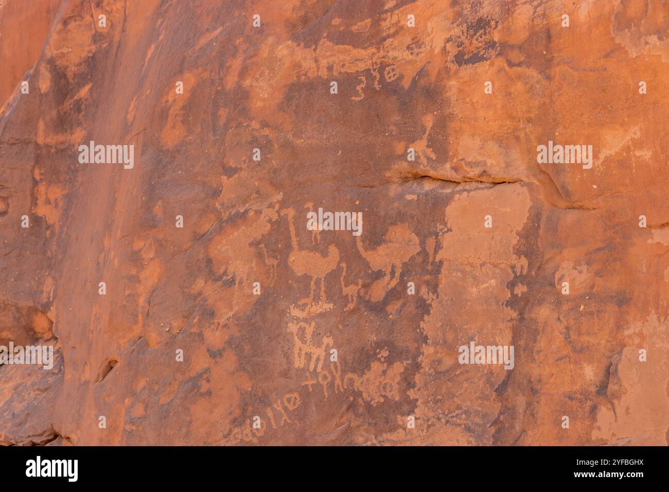 Rock art (petroglyphs) in Jubbah, Saudi Arabia Stock Photo - Alamy