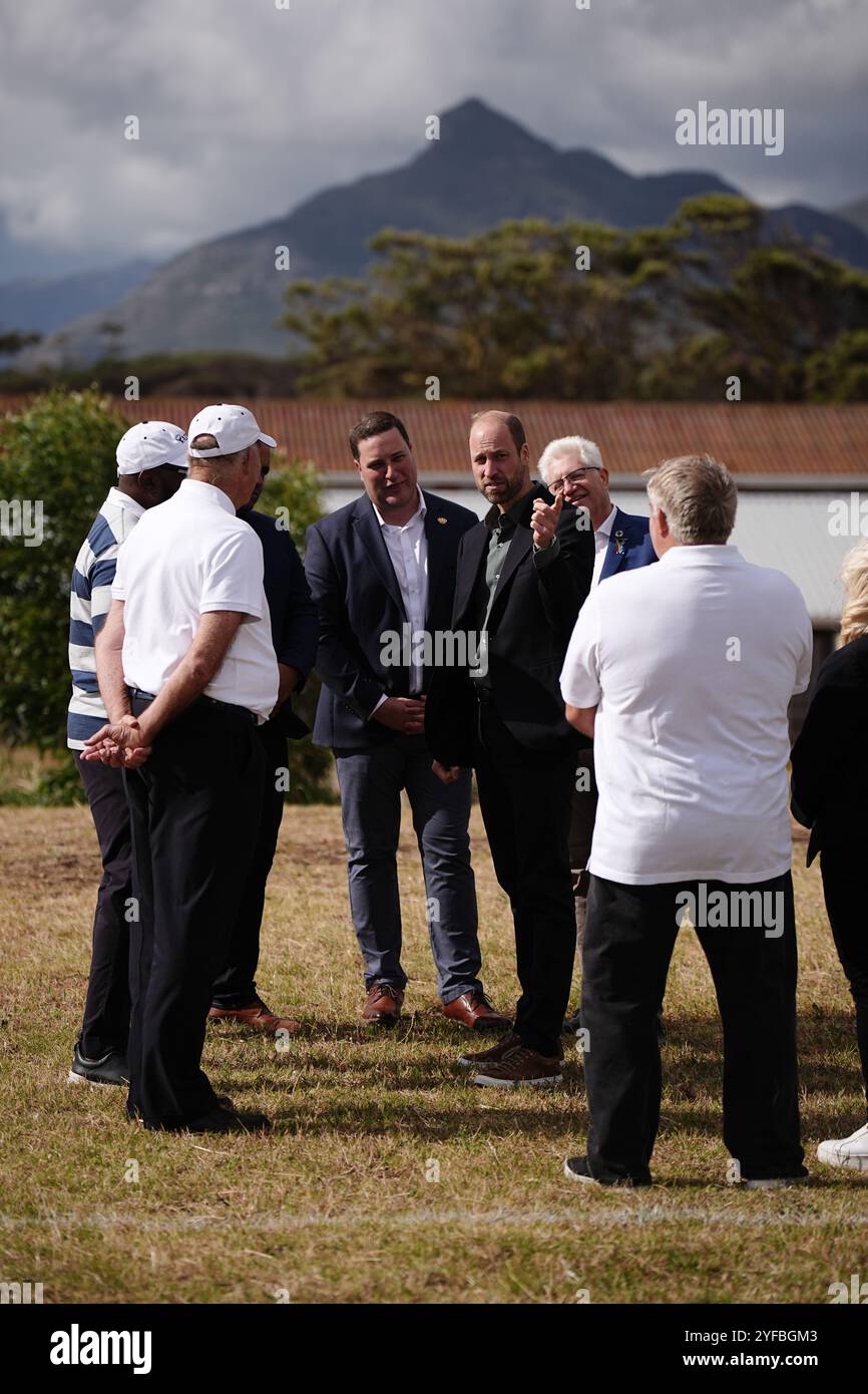 The Prince of Wales talks with former Springboks player Tendai ...