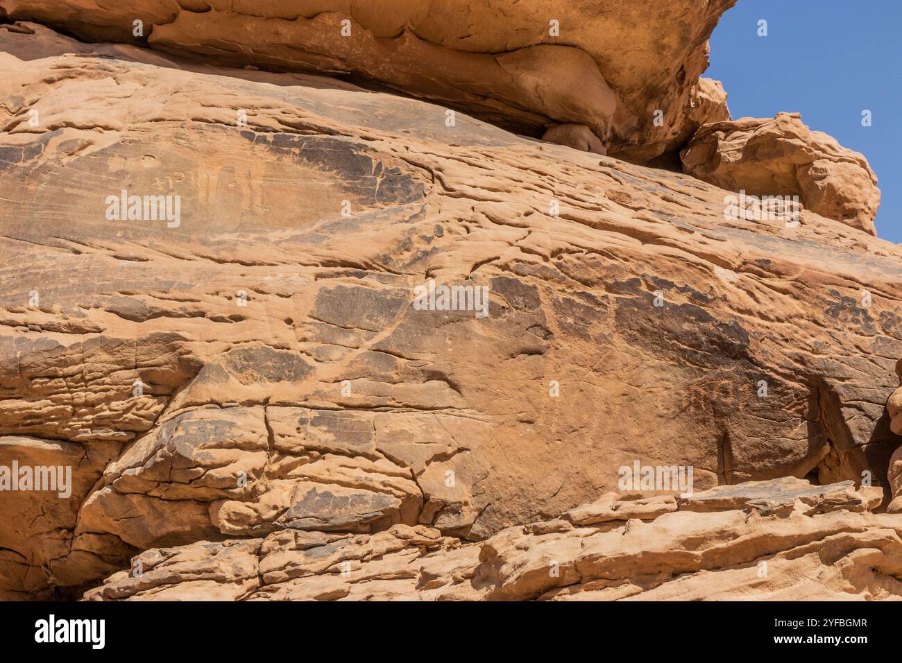 Rock art (petroglyphs) in Jubbah, Saudi Arabia Stock Photo - Alamy