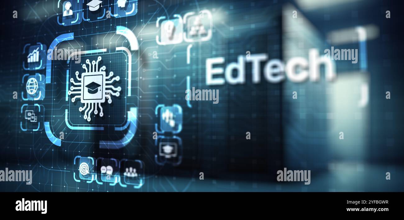 EdTech Education Technology e-learning online learning internet technology concept Stock Photo ...