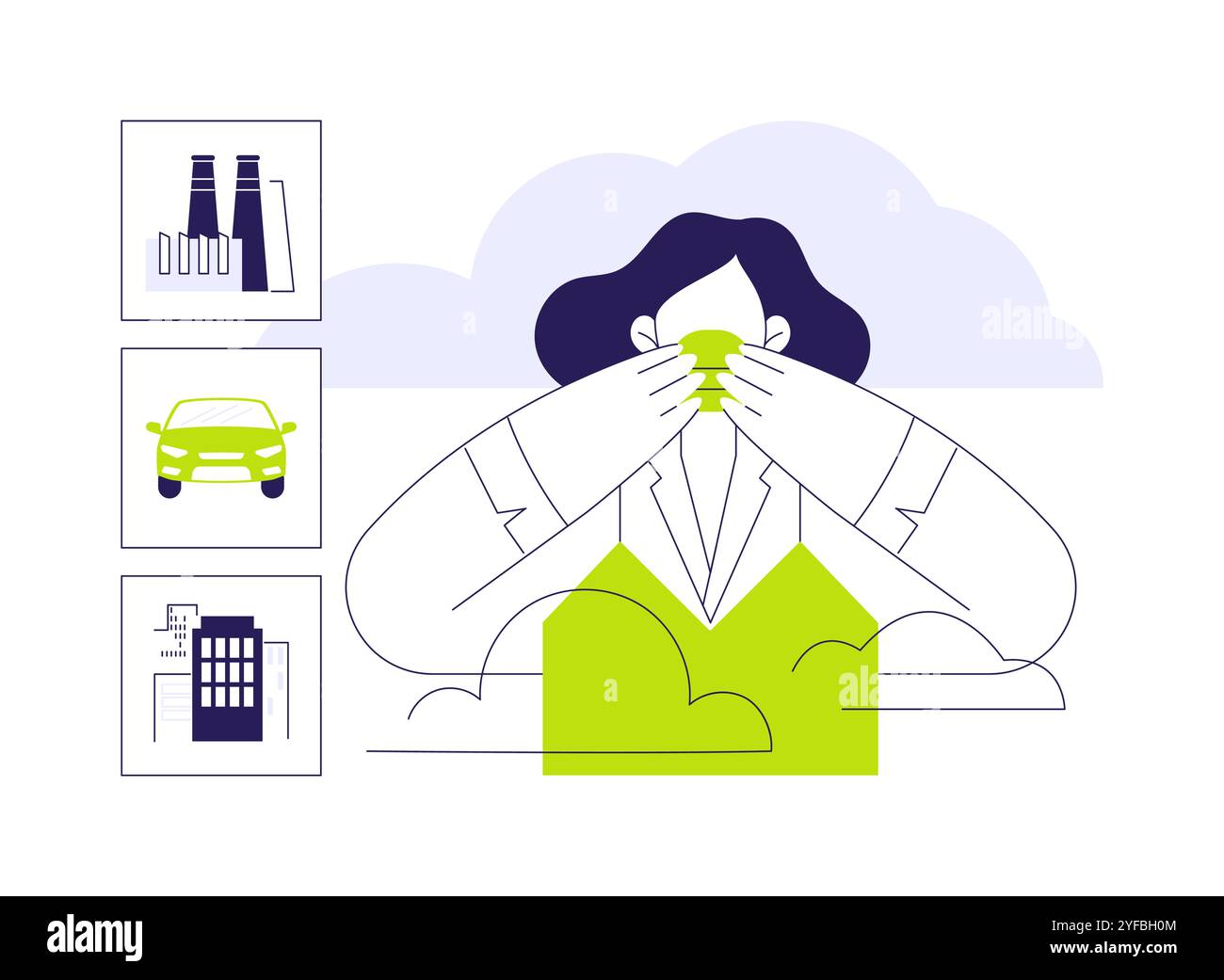 Smog abstract concept vector illustration Stock Vector Image & Art - Alamy